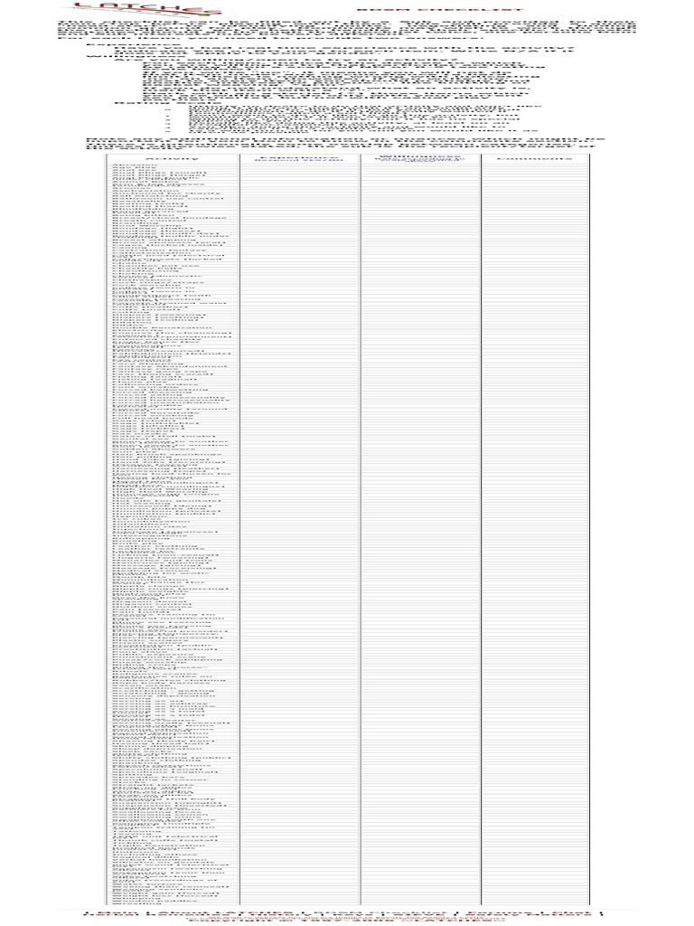 Latches BDSM Checklist | PDF | Bondage (Bdsm) | Fellatio