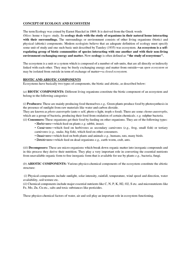 Ecology & Ecosystem Basics | PDF | Ecosystem | Ecology