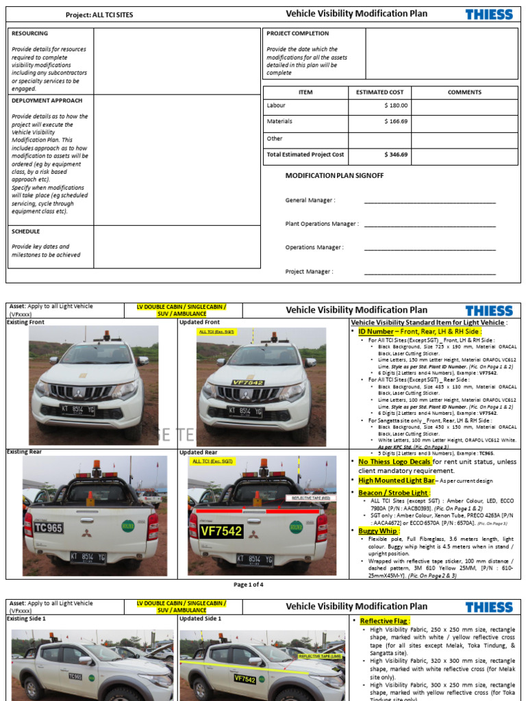 Final VVS Template - LV Pit (OCT 2021) | PDF | Vehicles | Manufactured ...