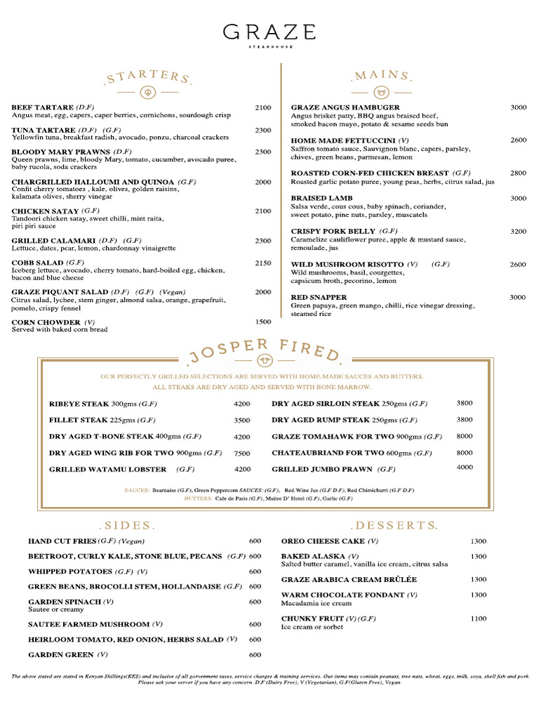 Graze Menu 2020 09 | PDF