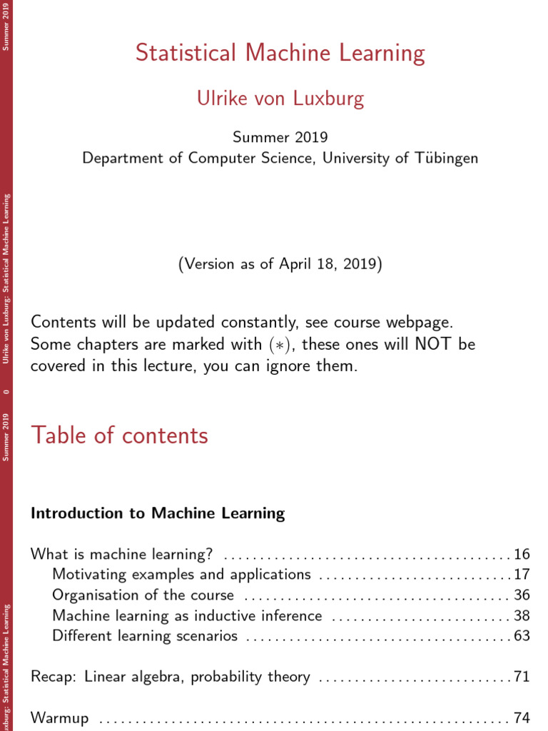 Machine Learning Luxberg | PDF | Deductive Reasoning | Machine Learning