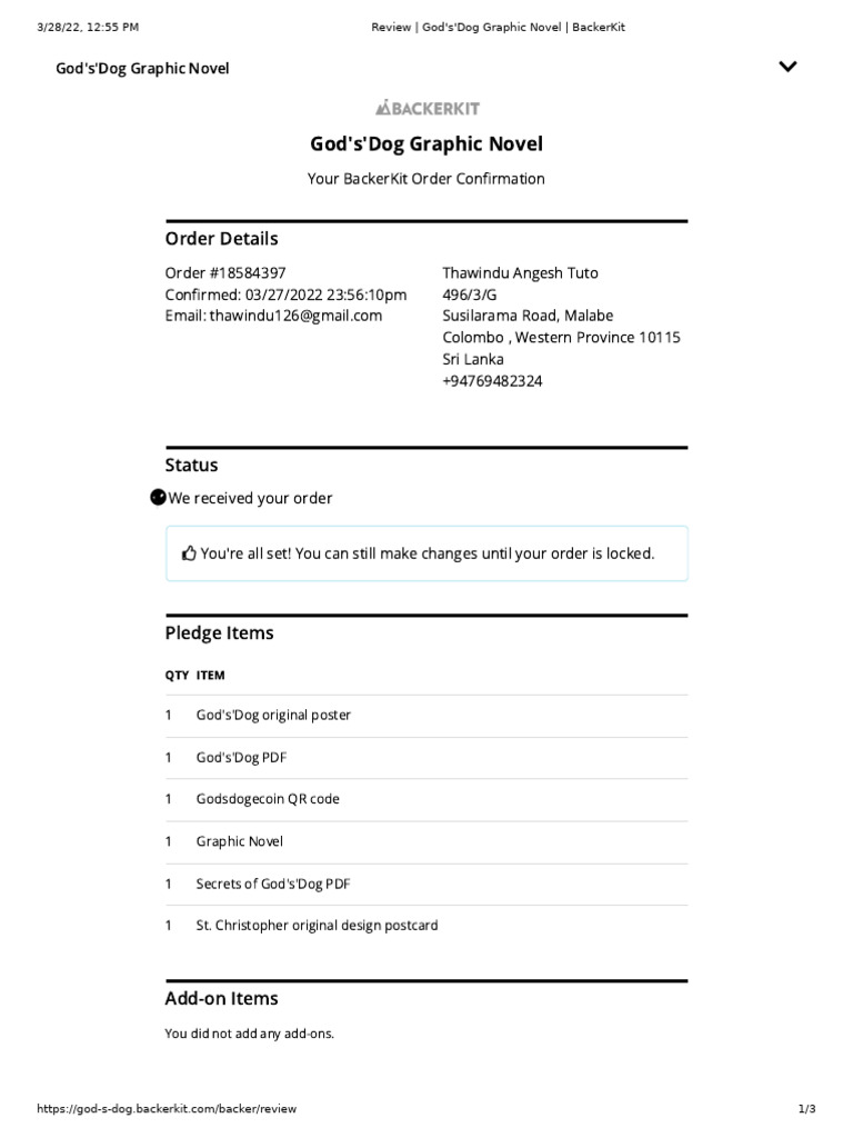 Review - God's'Dog Graphic Novel - BackerKit | PDF