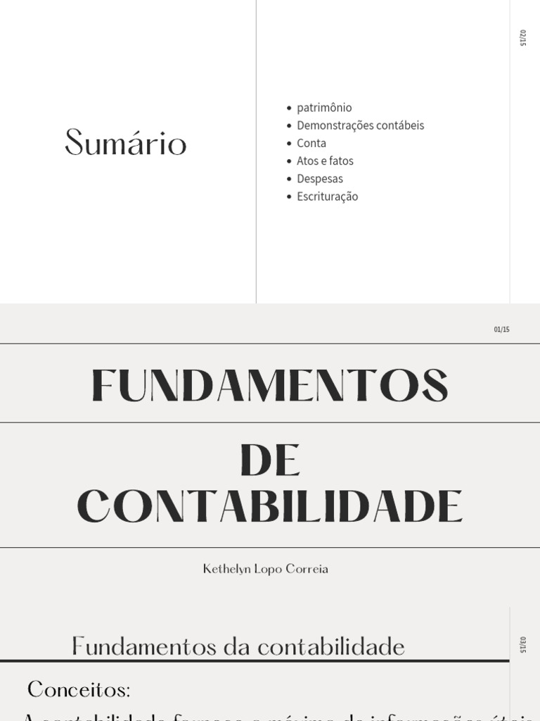 Fundamentos Contabilidade | PDF | Contabilidade | Relatório anual