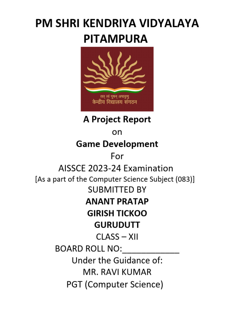 CS Project File | PDF