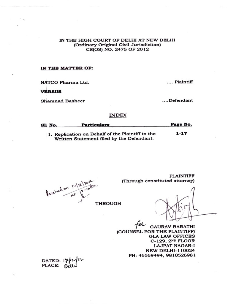 Repository Sample Reaplication Litigation Module 2a | PDF | Defamation ...