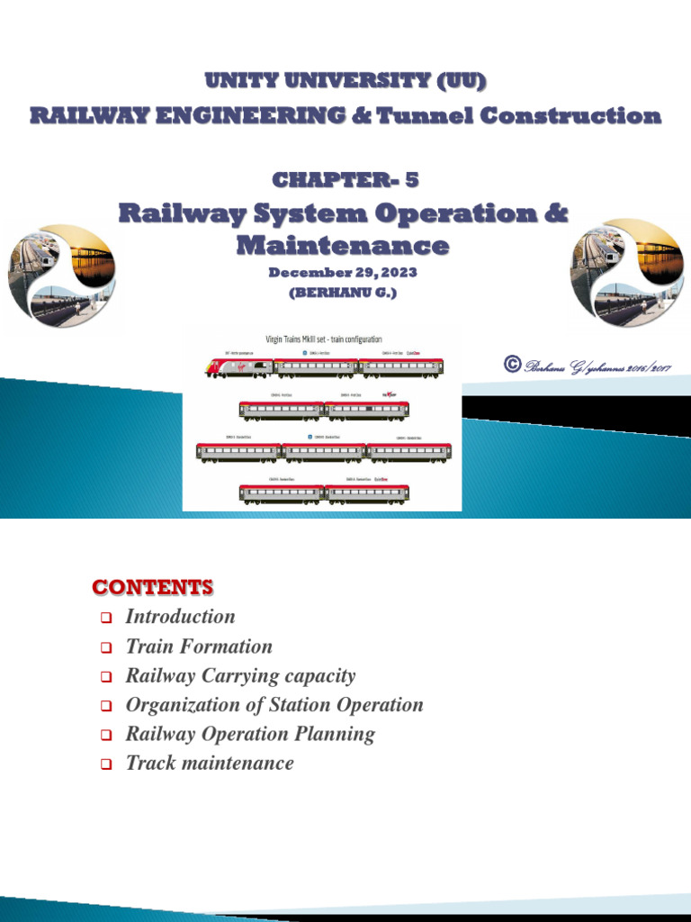 ch-5 Railway System Operation and Maintenance | PDF | Business