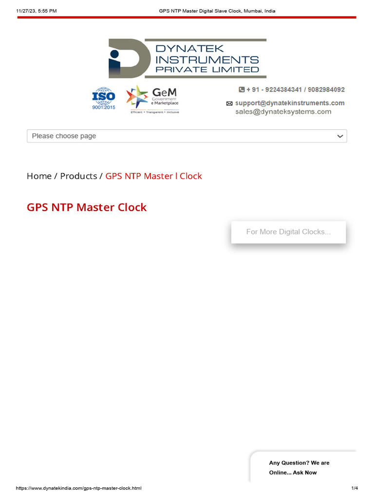 GPS NTP Master Digital Slave Clock | PDF | Global Positioning System ...