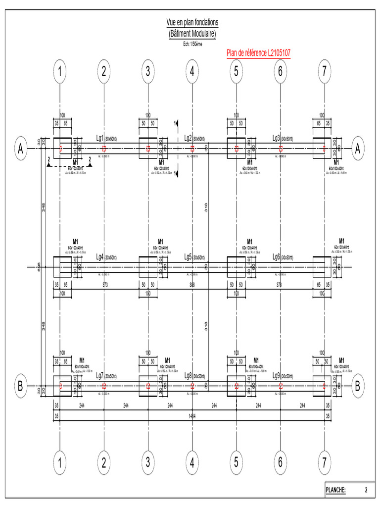 1 - Exemples Des Plans D'armatures Et de Cofrrage A | PDF