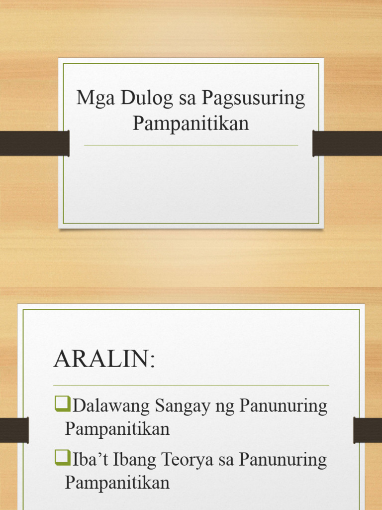 Mga Dulog Pampanitikan | PDF