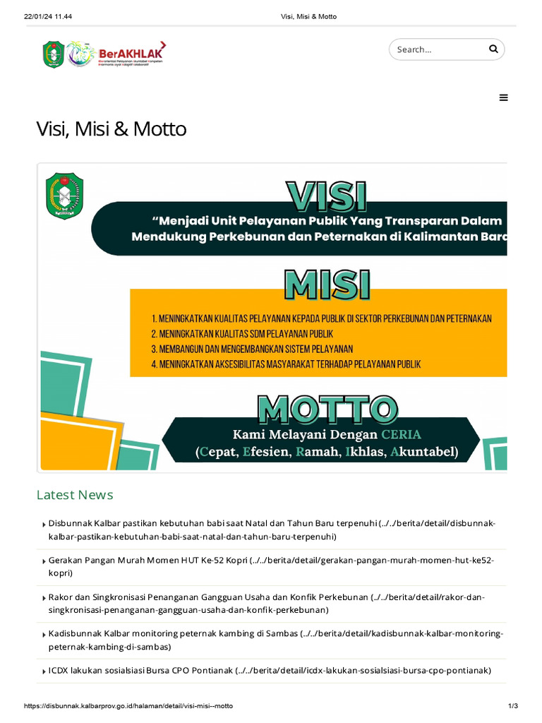 Visi, Misi & Motto | PDF