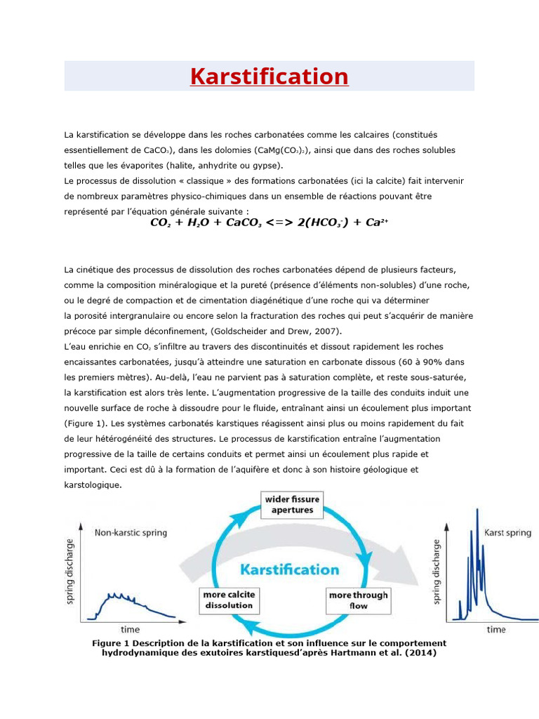 Processus de Karstification des Roches | PDF
