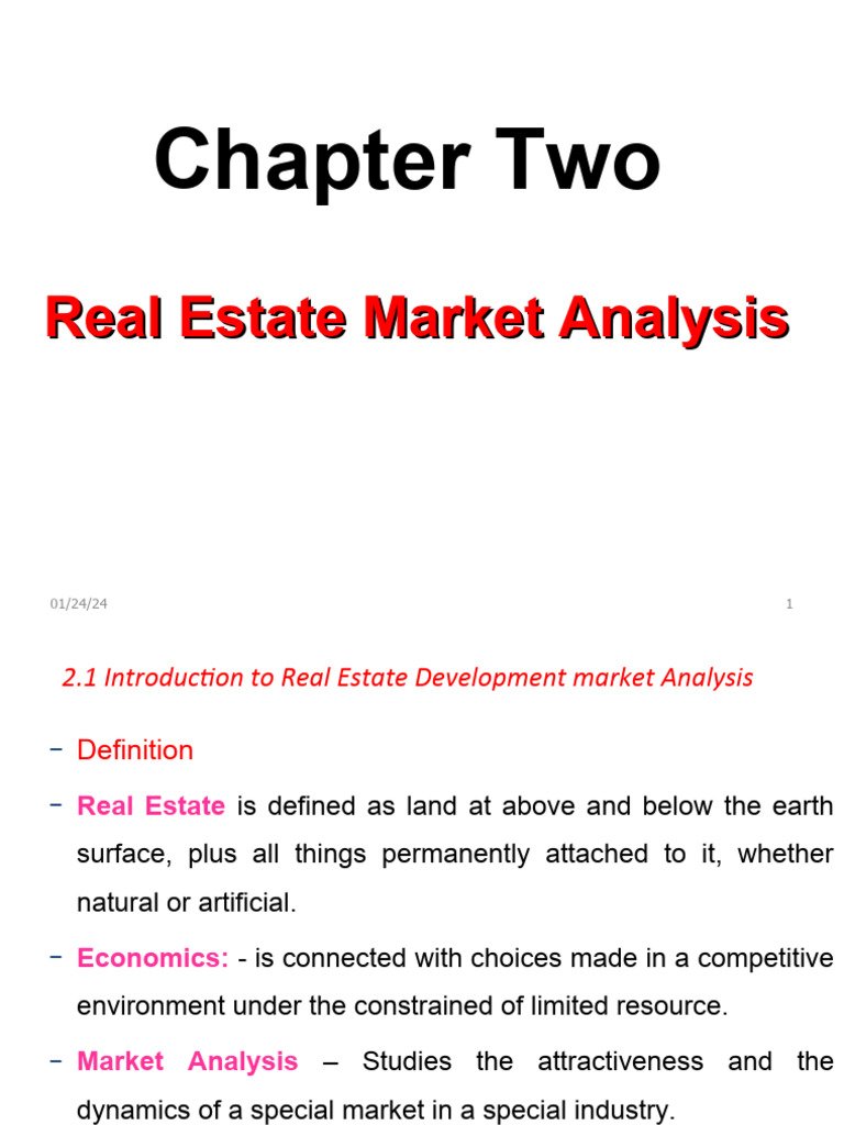 Real Estate Market Analysis Overview | PDF | Market (Economics) | Demand