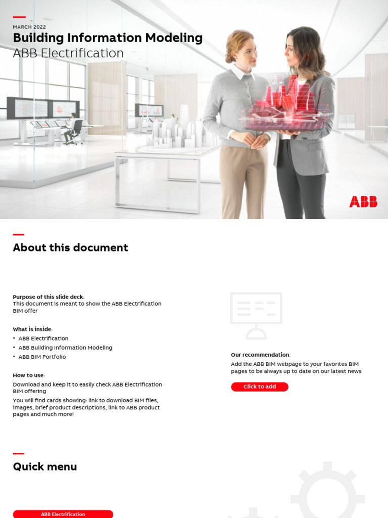 ABB Electrification BIM Catalog 032022 | PDF | Building Information ...
