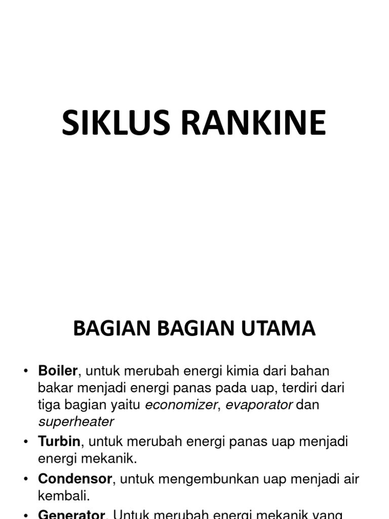02-03. Siklus Rankine (Pltu, Pltgu, PLTP) 1 | PDF
