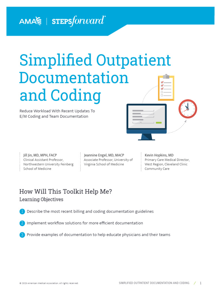 Steps Forward Documentation Coding Toolkit | PDF | American Medical Association | Electronic ...