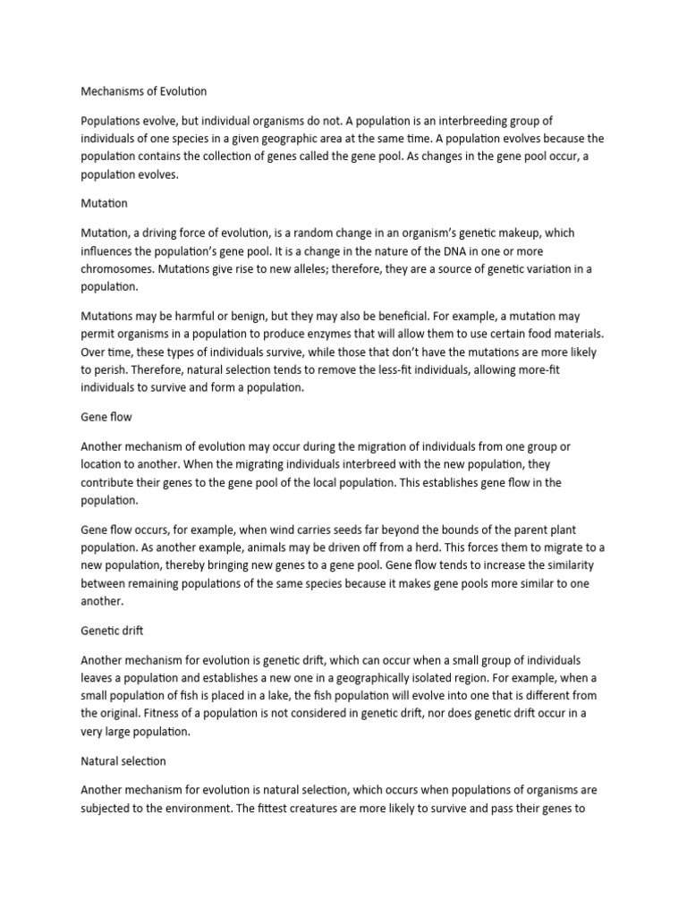 Mechanisms of E-WPS Office | PDF | Natural Selection | Evolution