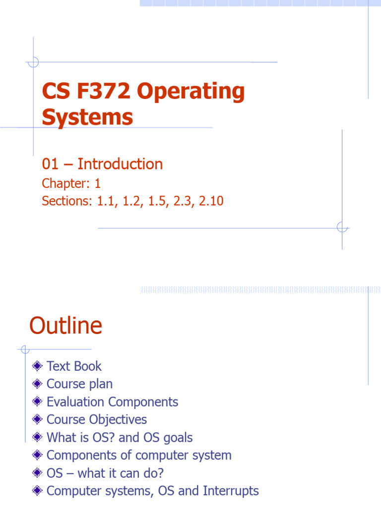 01 - CS F372 OS Introduction-2 | PDF | Booting | Operating System