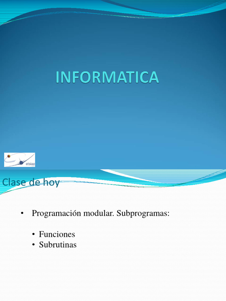 C7 Programacion Modulari Pdf Programa De Computadora Programación