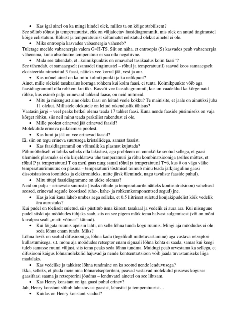 Vastused22 Füüsikaline Tasakaal | PDF