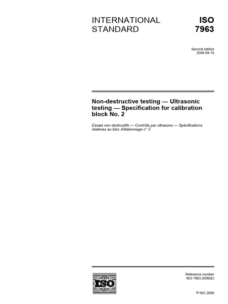 ISO 07963-2006 Non-Destructive testing-Ultrasonic-Testing-Specification ...