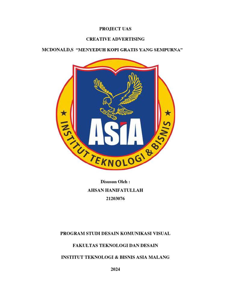 Project Uas 1 Laporan-Ahsan Hanifatullah-21203076 | PDF