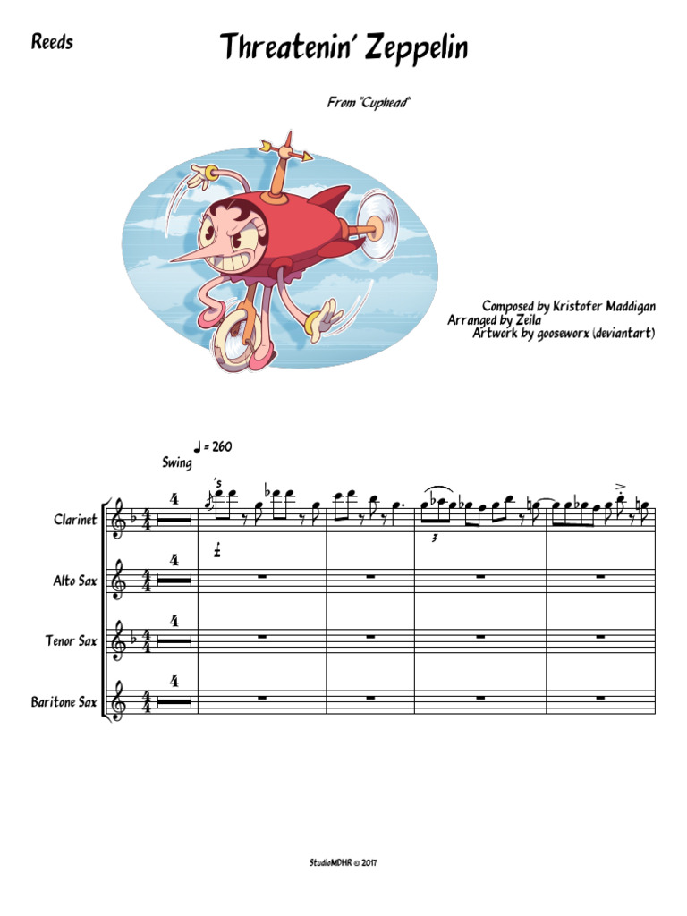 Threatenin' Zeppelin | PDF | Tenor Saxophone | Saxophone