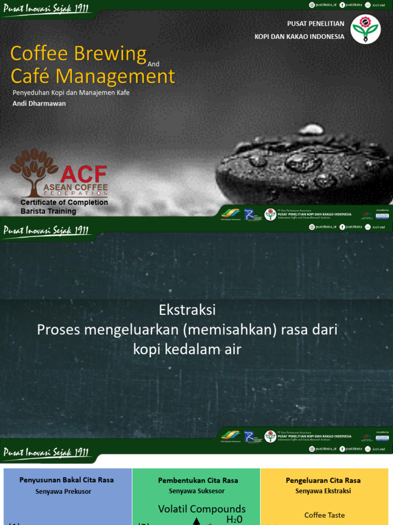 Brewing and Management Cafe. Update | PDF