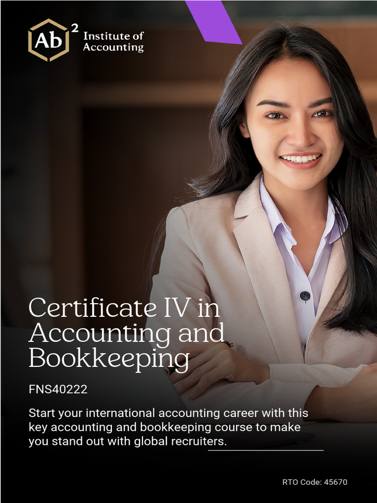 Certificate IV in Accounting Course | PDF | Bookkeeping | Accounting