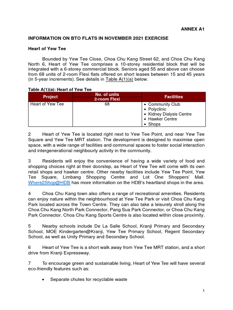 HDB NOV2021-17112021-Annex-A1 | PDF