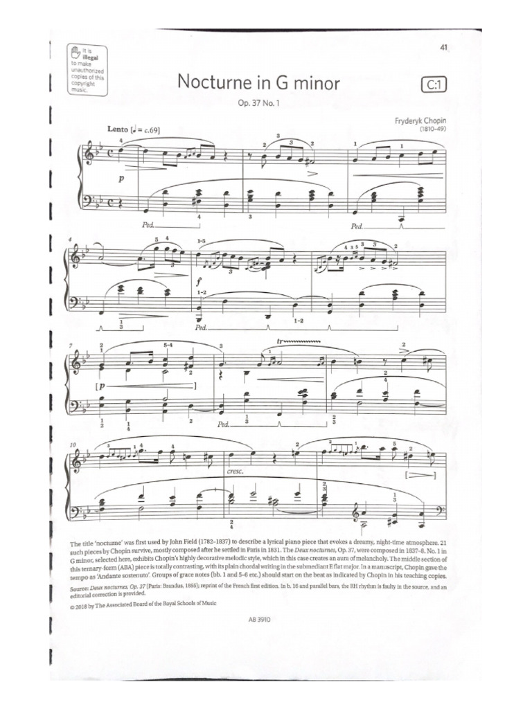 Nocturne in G Minor | PDF