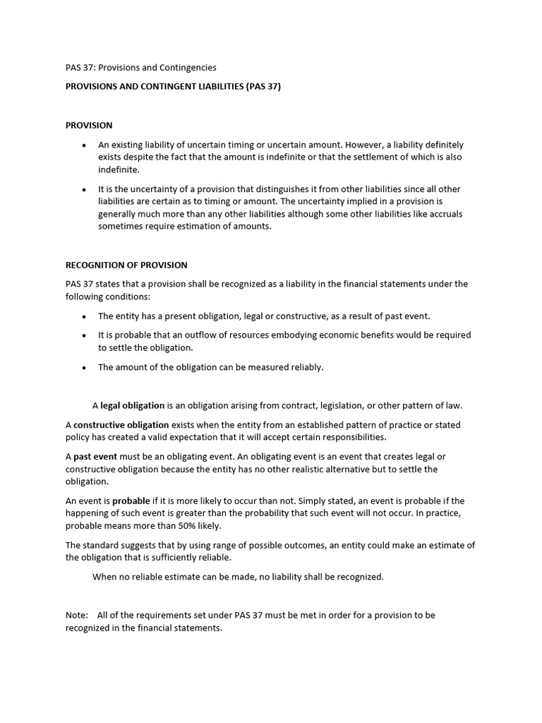 Pas 37 | PDF | Expense | Uncertainty