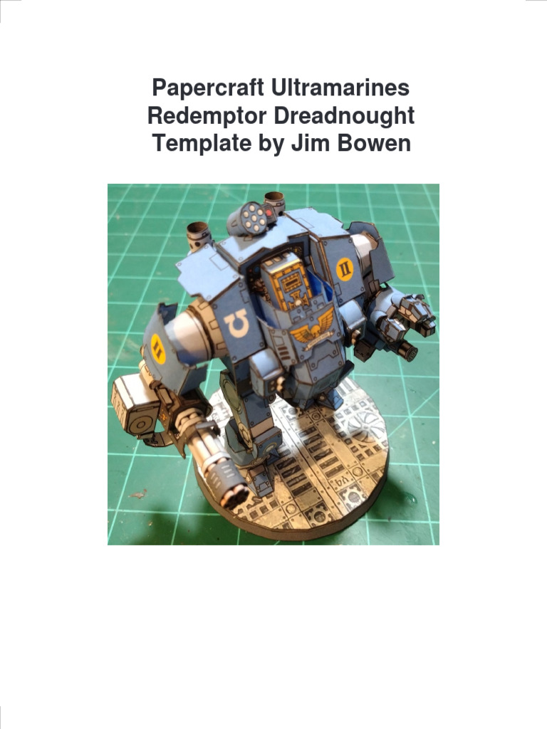 Redemptor Dreadnought Papercraft Guide | PDF