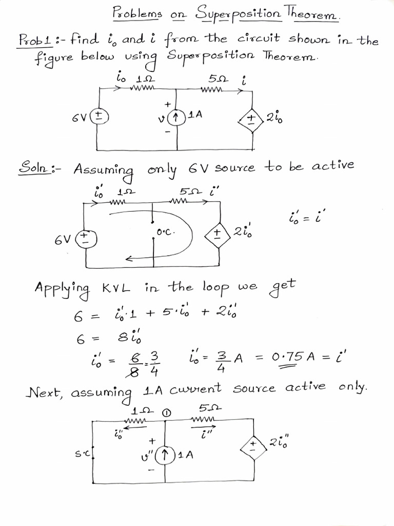 Problems On Superposition Theorem And Maximum Power Transfer Theorem Pdf