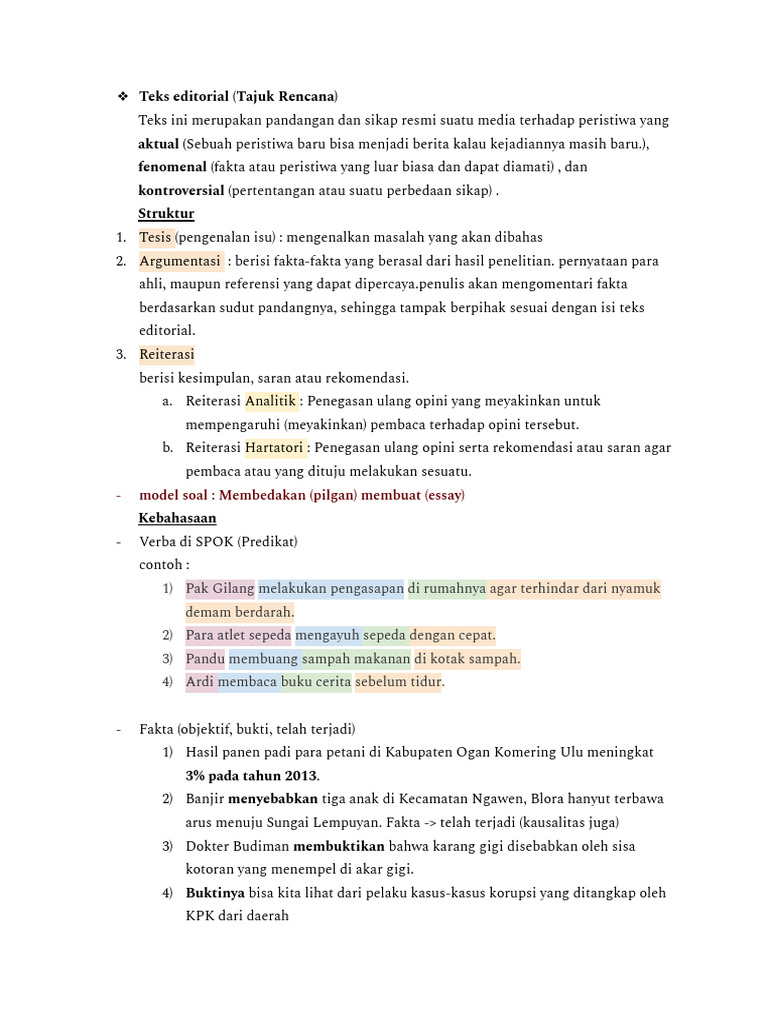 Teks Editorial | PDF | Kajian Bahasa Asing