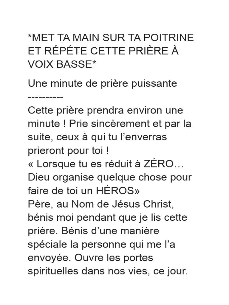 Une Minute de Prière | PDF