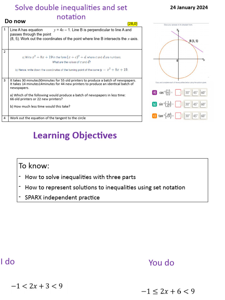 4.2D Solve Double Inequalities and Represent Solutions Using Set ...