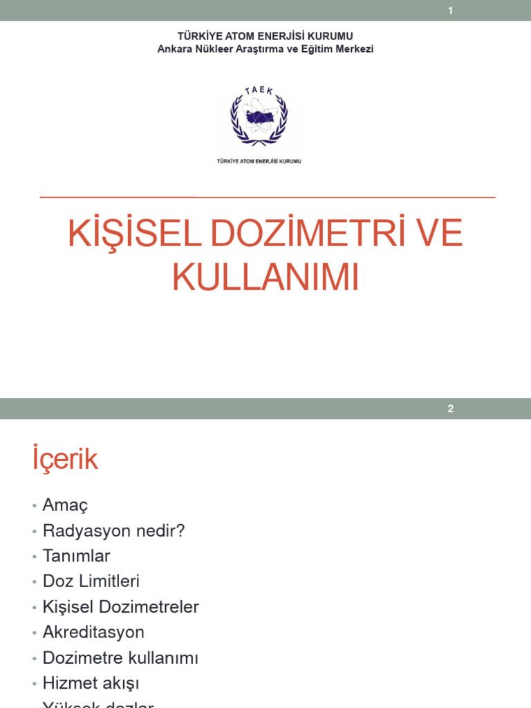 9 - Ki̇şi̇sel Dozi̇metre Ve Kullanimi | PDF