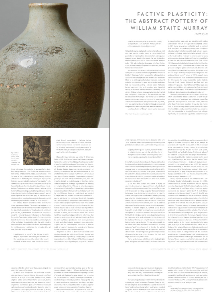 Abstract Pottery of William Staite Murray | PDF | Pottery | Paintings