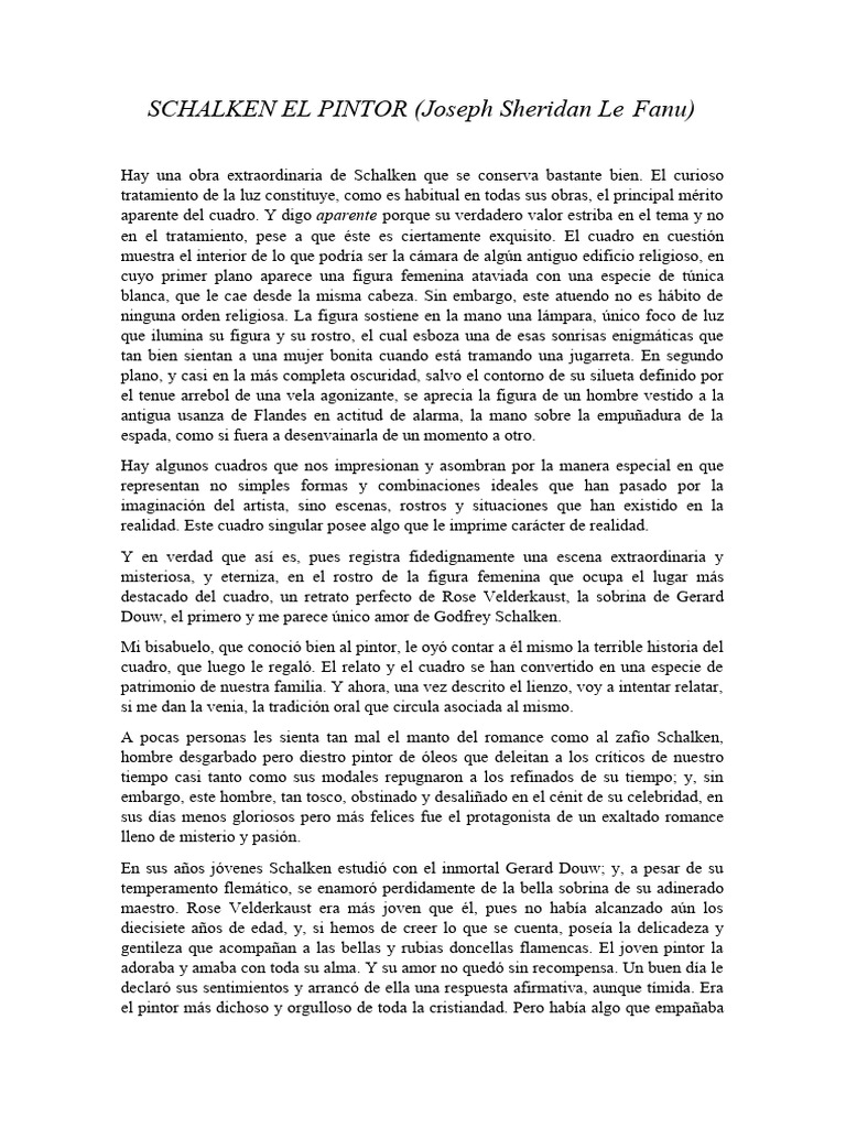 Schalken El Pintor | PDF | Entierro | Amor
