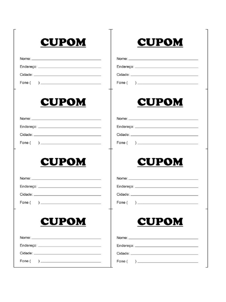 Cupom | PDF