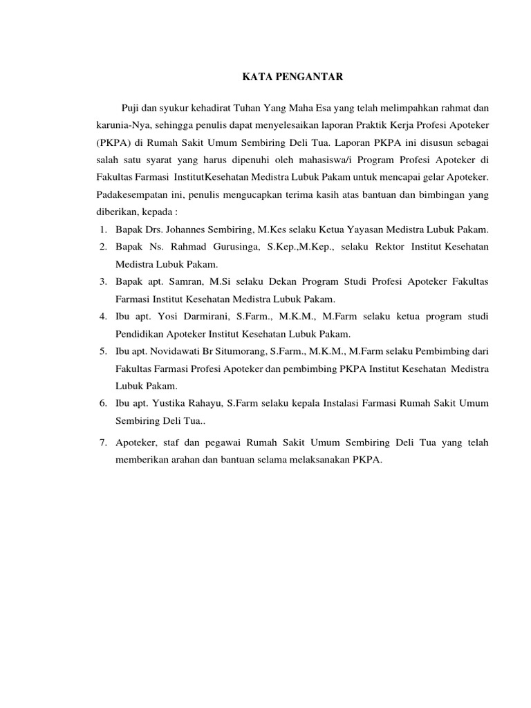 Kata Pengantar Rs Desy | PDF | Kesehatan Holistik