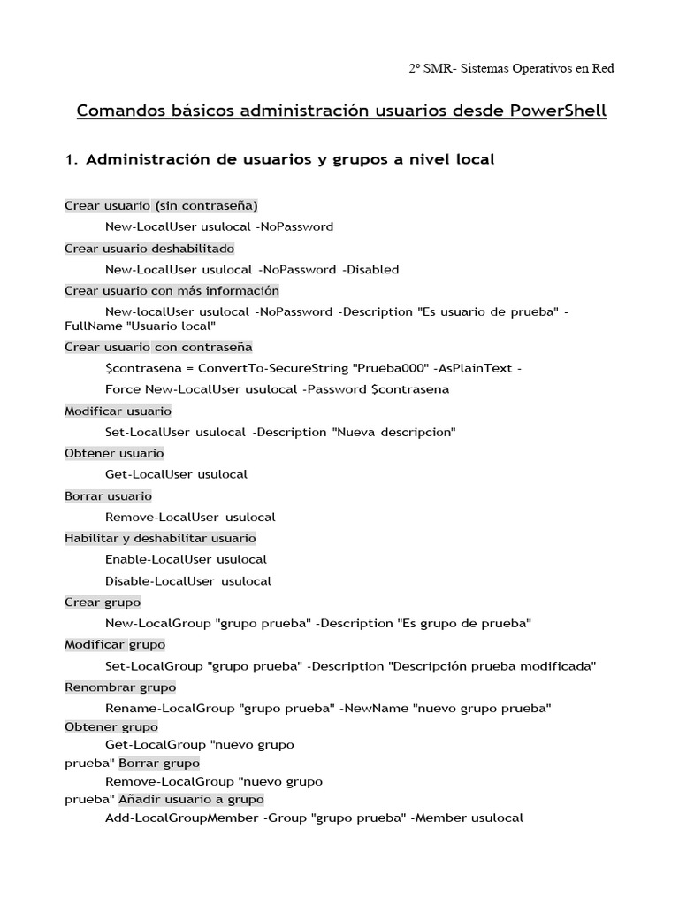 Andos Básicos Admin Powershell | PDF Andos Básicos Admin Powershell | PDF
