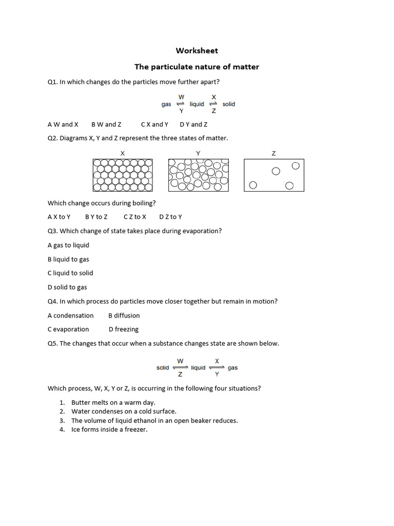 The Particulate Nature of Matter | PDF | Gases | Ammonia