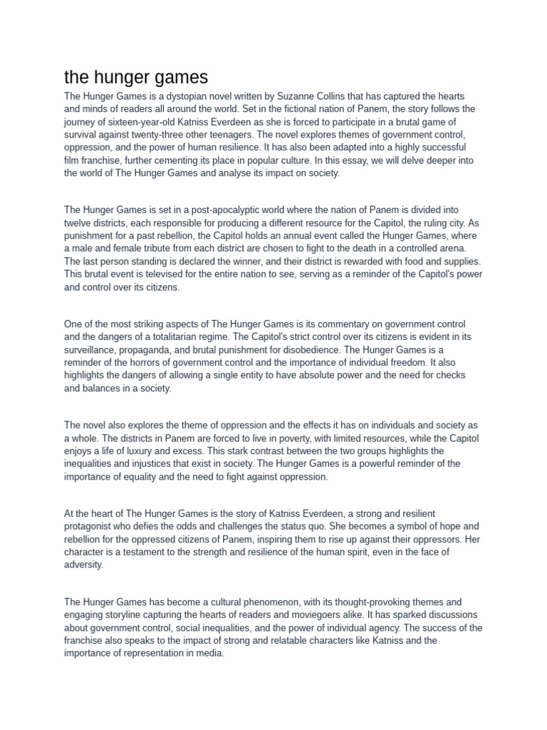 The Hunger Games | PDF