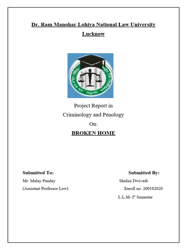 Criminology Project | PDF