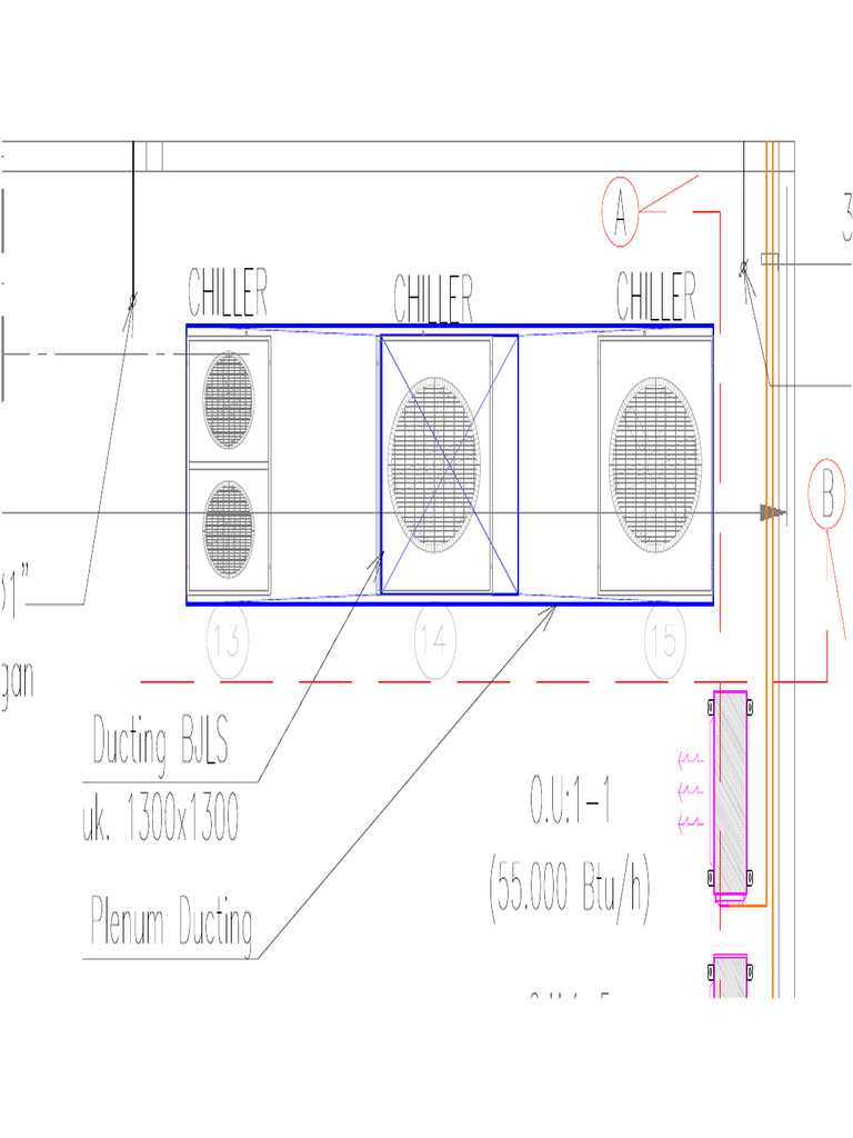 Layout Ducting Cerobong Chiller | PDF