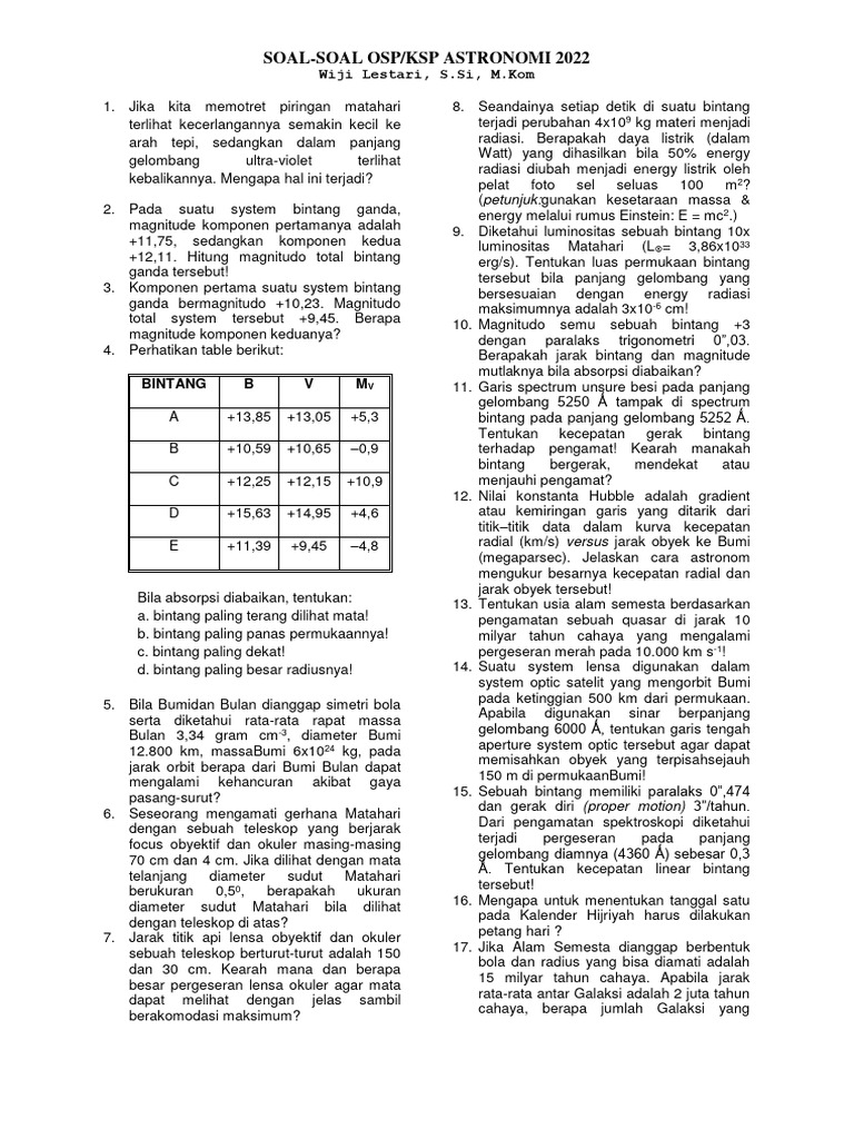 Proset 001 AstroWiLes2022 | PDF