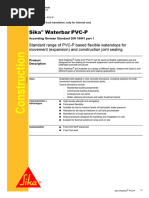 Sika Waterbar® FB-125 Overview | PDF | Concrete | Industrial Processes