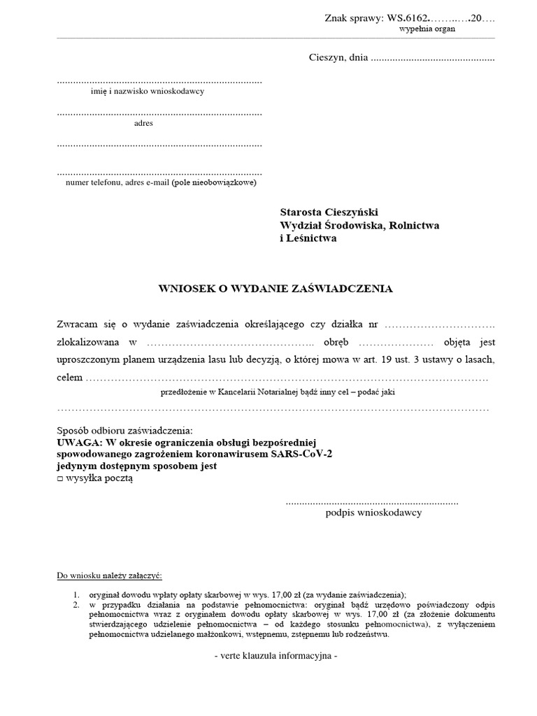 Wniosek o Wydanie Zaå Wiadczenia UPUL | PDF