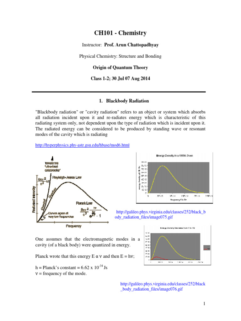 Physical Chem Lec 1 | PDF | Electromagnetic Radiation | Temperature